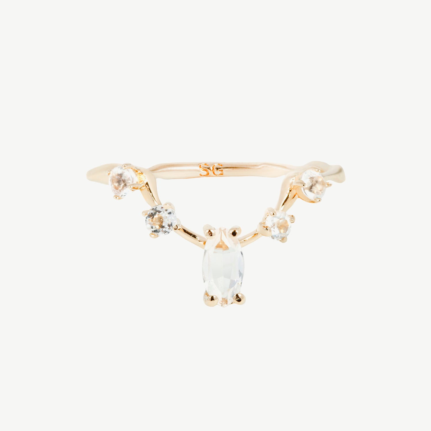 Clara Ring in White Topaz – Studio Grun