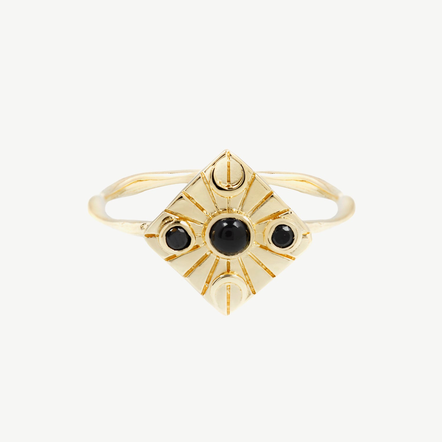 Compass Ring in Black Onyx/Black Spinel – Studio Grun