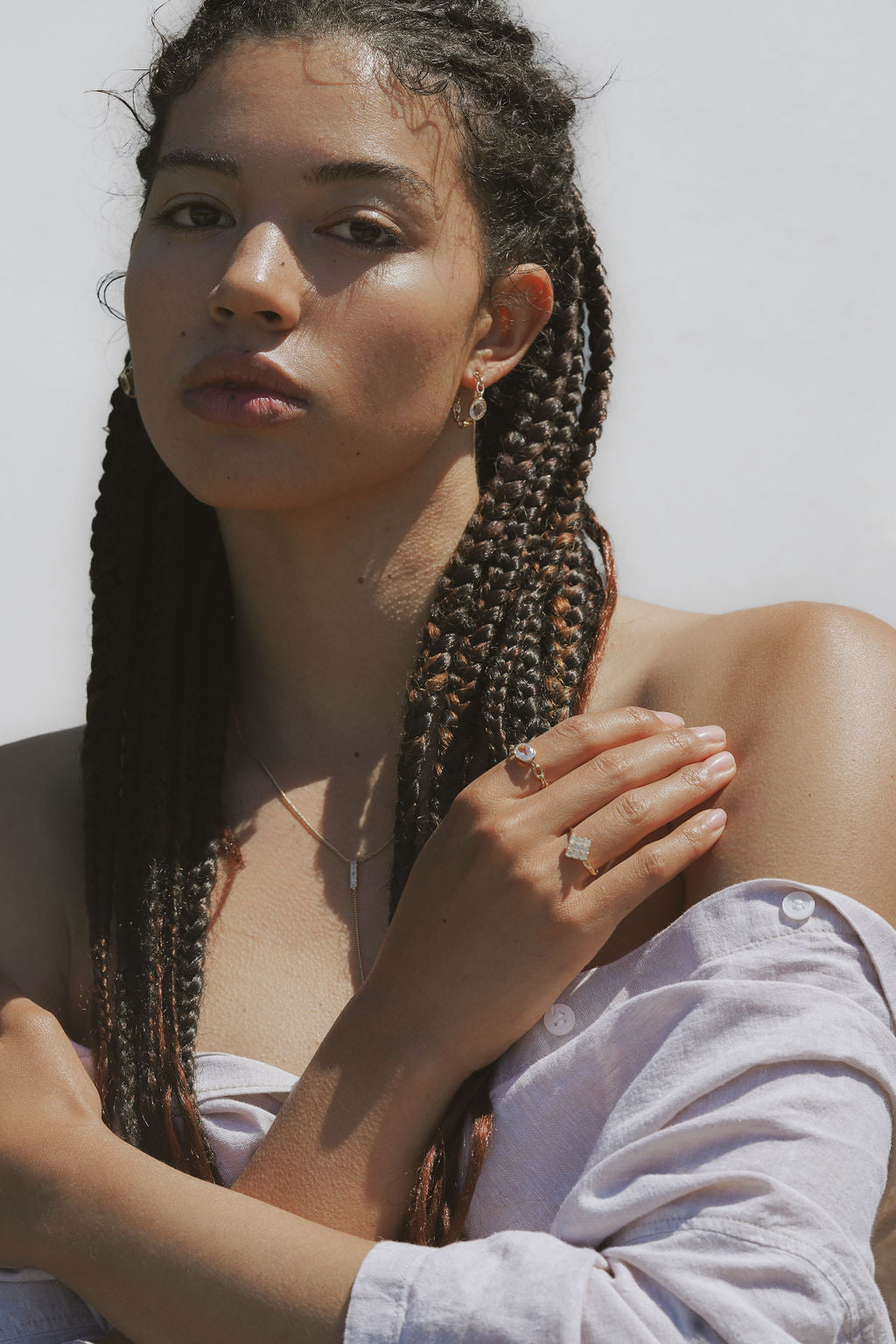 Cable Hoops in Topaz – Studio Grun