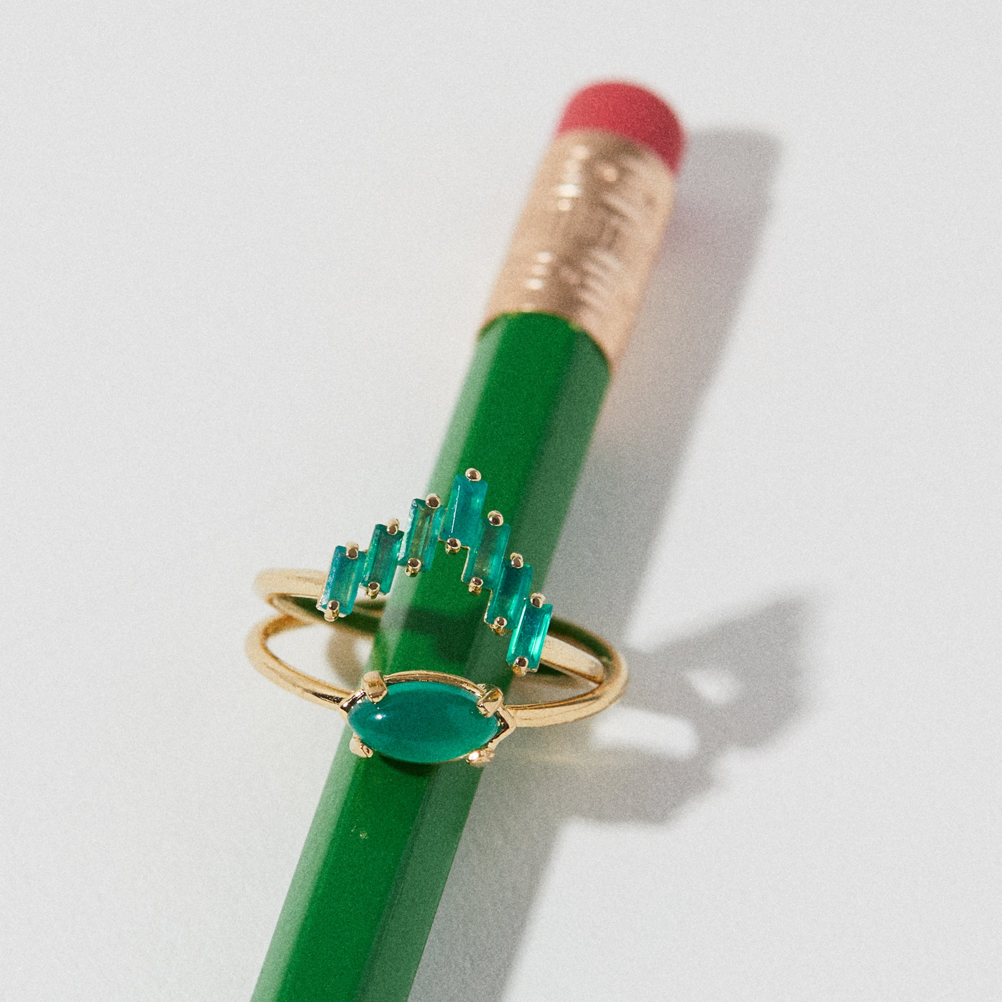 Chevron Ring in Green Onyx – Studio Grun